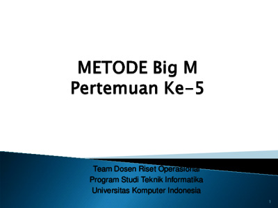 Pertemuan 6 (metode Big M) - Repository